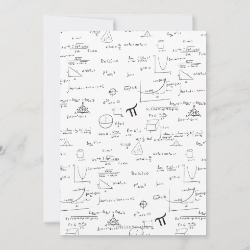 Black White Hand-Lettering Mathematics Graduation Invitation | Zazzle