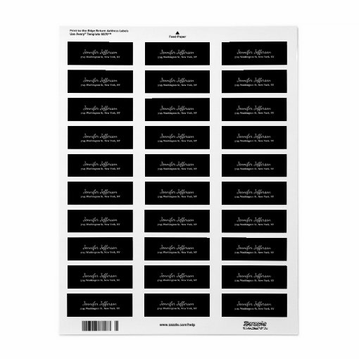 Black & White Handwriting Creative Plain Label | Zazzle