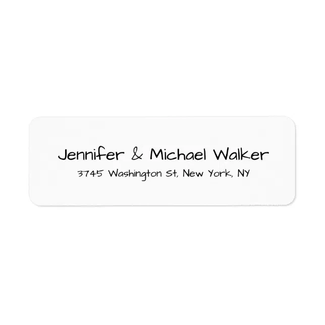 Black White Handwriting Script Elegant Family Label | Zazzle