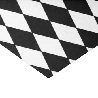 Black White Harlequin Pattern Tissue Paper | Zazzle