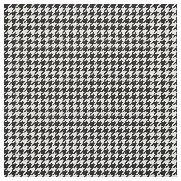 Red White Houndstooth Pattern Fabric | Zazzle.com