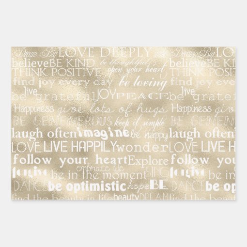 Black White Inspirational Words Wrapping Paper Sheets | Zazzle