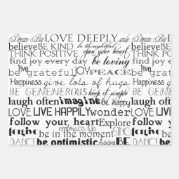 Black White Inspirational Words Wrapping Paper Sheets | Zazzle