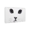Black White Kitty Cat Face License Plate | Zazzle
