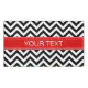 Black White LG Chevron Red Name Monogram Name Tag | Zazzle