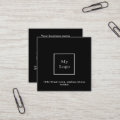 Black white logo QR code Facebook follow us Square Business Card | Zazzle