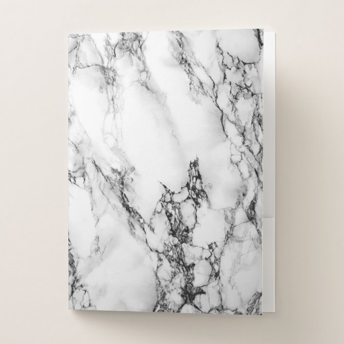 Black & White Marble Pocket Folder | Zazzle.com