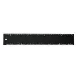 Black ~ White Markings Ruler | Zazzle