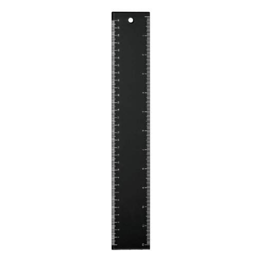 Black ~ White Markings Ruler | Zazzle