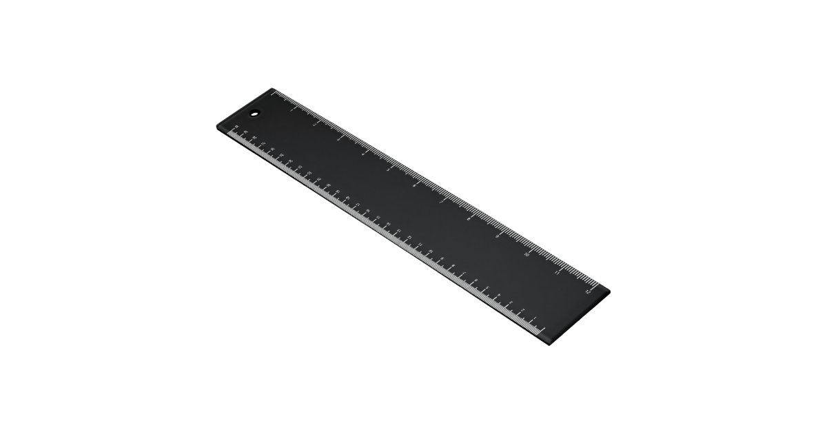 Black ~ White Markings Ruler | Zazzle
