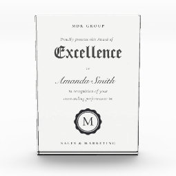 Black & White Minimal Logo Award of Excellence | Zazzle
