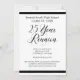 Black White Minimalist 25 Year Class Reunion Invitation | Zazzle