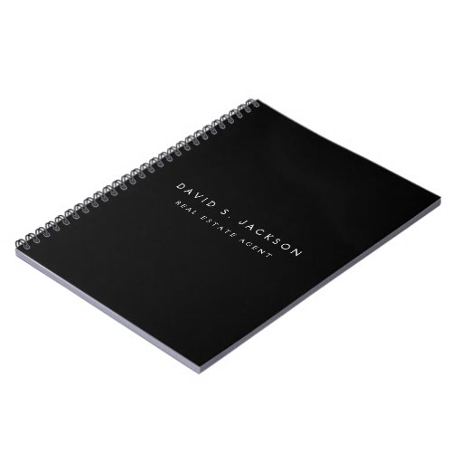 Black White Modern Elegant Professional Classy Notebook | Zazzle