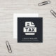 BLACK WHITE MODERN TAX RETURN AGENT PREPARER ICON SQUARE BUSINESS CARD ...