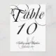 Black White Monogram Wedding Table Number Cards | Zazzle