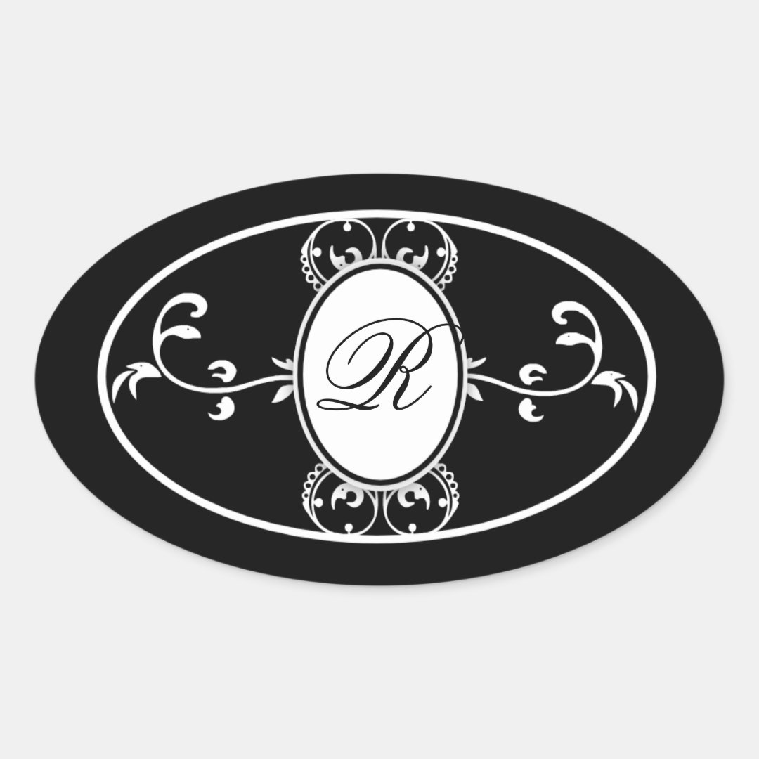 Black White Monogrammed Wedding Favor Soap Label | Zazzle