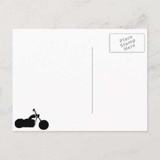 Black & White Motorcycle Biker Save the Date Postc Announcement ...