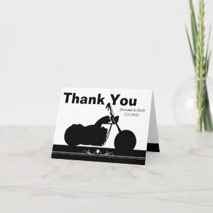 Motorcycle Thank You Cards | Zazzle