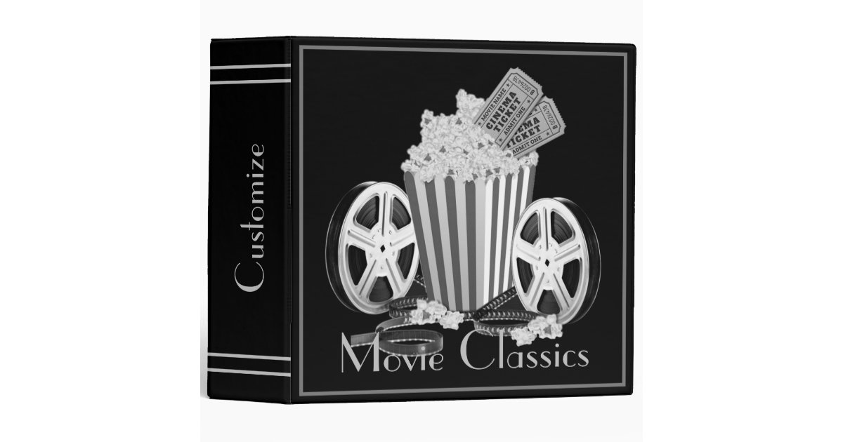 Black & White Movie Classics 3 Ring Binder | Zazzle