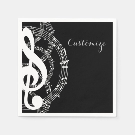 Black & White Music Napkins | Zazzle.com