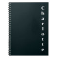 Black white name notebook | Zazzle