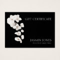 Black White Orchids Business Gift Certificate | Zazzle
