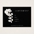 Black White Orchids Business Gift Certificate | Zazzle