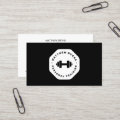 Black White Personal Trainer Training Emblem Business Card | Zazzle
