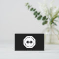 Black White Personal Trainer Training Emblem Business Card | Zazzle