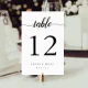 Black & White Personalized Table Number Card | Zazzle