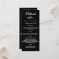 Black white photo fun facts birthday menu card | Zazzle
