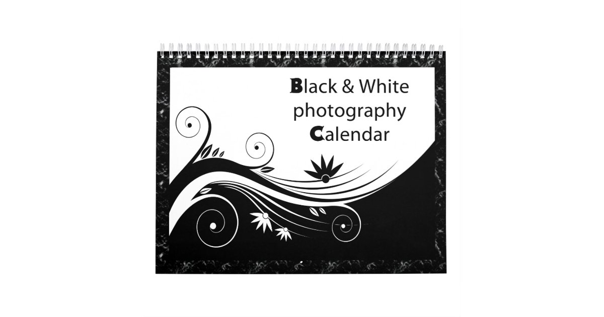 Black & white photography calendar | Zazzle