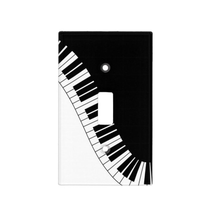 Black & White Piano Design Light Switch Cover | Zazzle.com
