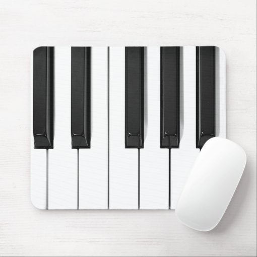 Black & White Piano Keyboard Design Mousepad | Zazzle