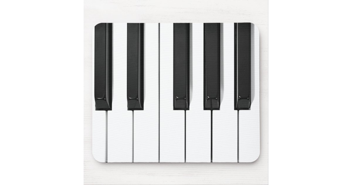 Black & White Piano Keyboard Design Mousepad | Zazzle