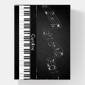 Black White Piano Keys and Musical Notes Paperweight | Zazzle