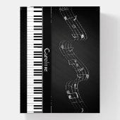 Black White Piano Keys and Musical Notes Paperweight | Zazzle