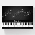 Black White Piano Keys and Musical Notes Paperweight | Zazzle