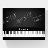 Black White Piano Keys and Musical Notes Paperweight | Zazzle