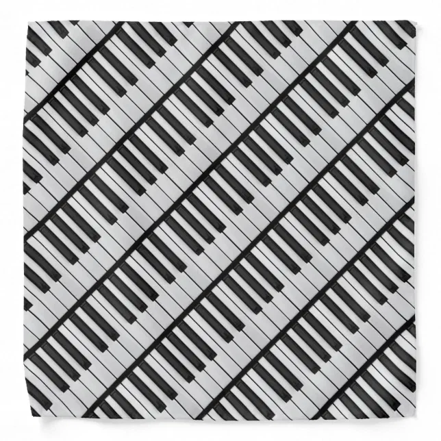 Black & White Piano Keys Bandana | Zazzle
