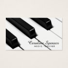 Musical White Piano & Voice Teacher Music Business Card | Zazzle.com