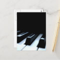 Black & White Piano Keys Postcard | Zazzle