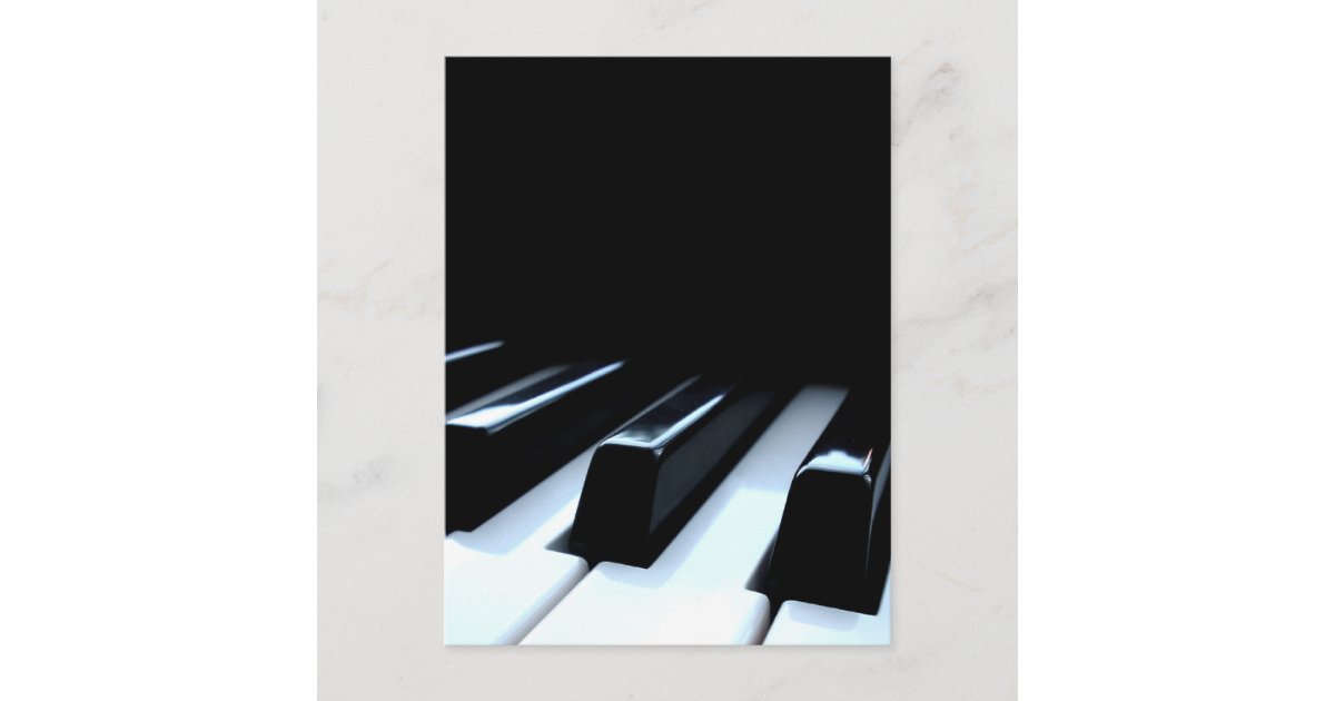 Black & White Piano Keys Postcard | Zazzle
