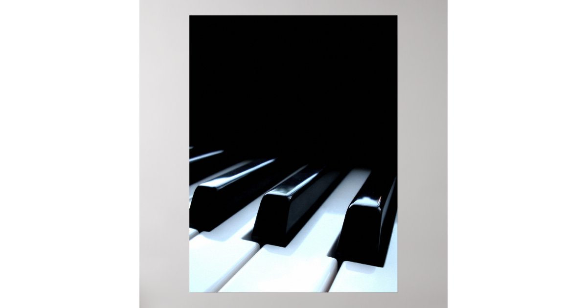 Black & White Piano Keys Poster | Zazzle