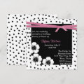 Black & White Polka Dot Birthday Invitation | Zazzle