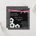 Black & White Polka Dot Birthday Invitation | Zazzle