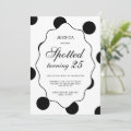 Black White Polka Dot Spotted 25th Birthday Party Invitation | Zazzle