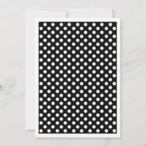 Black White Polka Dot Wedding Invitation | Zazzle