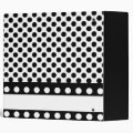 Black & White Polka Dots 3 Ring 2" Binder | Zazzle
