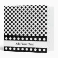 Black & White Polka Dots 3 Ring 2" Binder | Zazzle